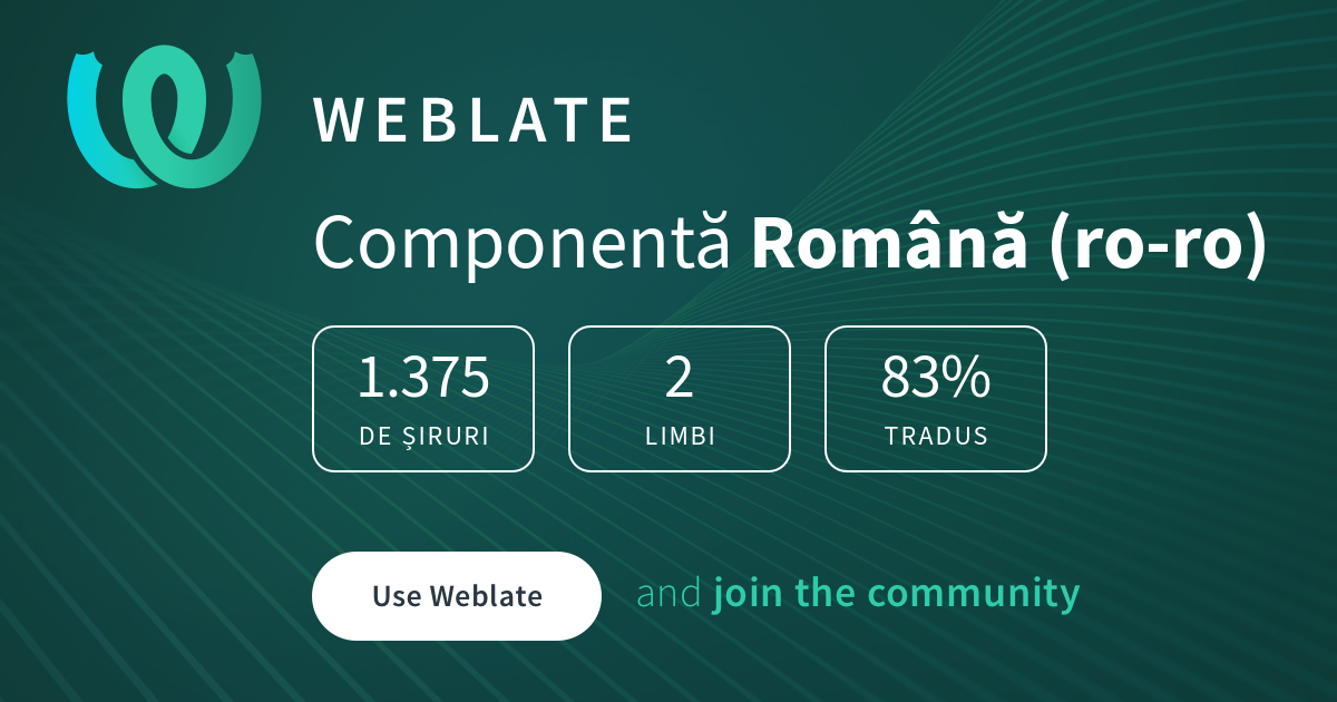 Romanian (ro-ro) @ Weblate